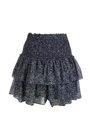 Michael Kors Ruffled Floral-pattern Skirt
