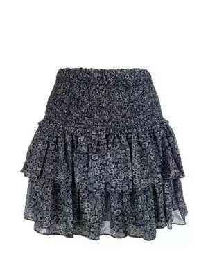 Michael Kors Ruffled Floral-pattern Skirt