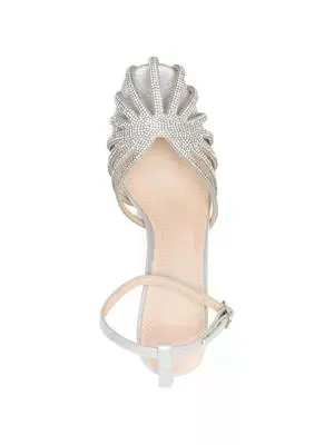TWENTY FOURHAITCH Feola Crystal-embellished Heeled Sandals - Silver