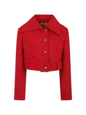 PATOU Belted Tweed Jacket