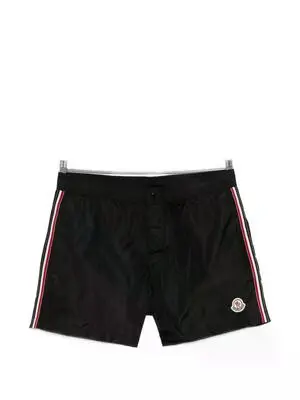 Moncler Stripe Swim Shorts - Black