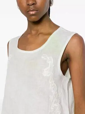MAURIZIO BRASCHI Floral-embroidered Top