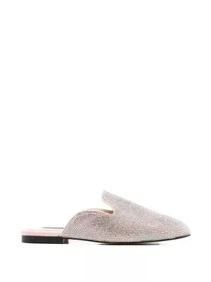 TWENTY FOURHAITCH Embellished Flat Mules - Silver