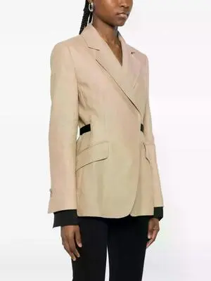 Max Mara Linen Blazer With Trim - Neutrals