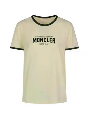 Moncler Logo-print Cotton T-shirt - Neutrals
