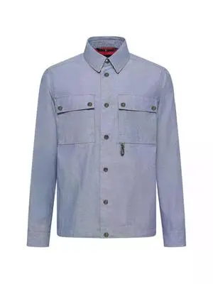 Moncler Chambray Long Sleeve Shirt - Blue