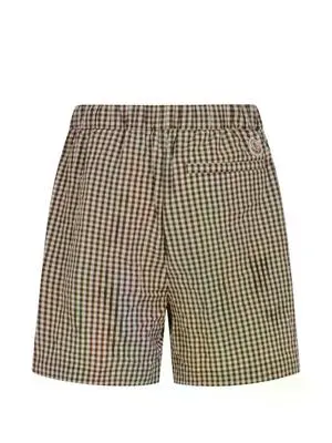 Moncler Vichy Check-pattern Cotton Shorts
