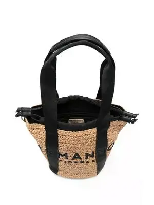 ERMANNO FIRENZE Medium Logo Bucket Bag - Neutrals