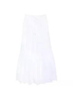 ERMANNO FIRENZE Eyelet Drawstring Skirt