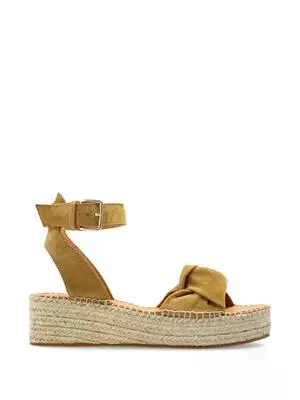 ODISSI Knot Ankle Strap Sneakers - Yellow