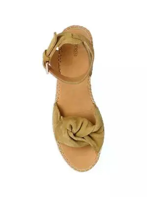 ODISSI Knot Ankle Strap Platform Sneakers - Yellow
