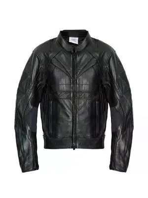 Vetements Patterned Leather Jacket - Black