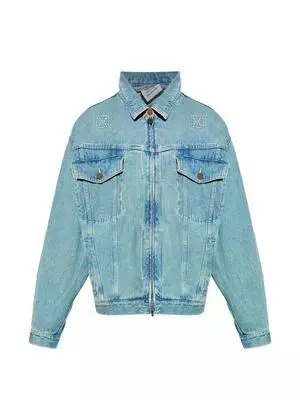 Vetements Logo-print Denim Jacket - Blue