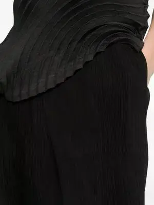 Issey Miyake Ribbed Trousers - Black