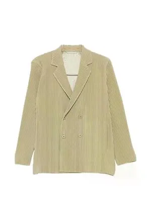 Issey Miyake Buttoned Pleated Jacket - Green