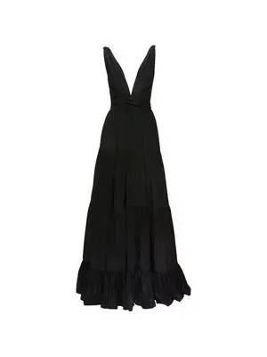 Azeeza Callan V-neck Maxi Dress - Black