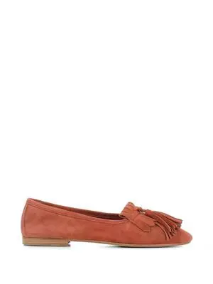 HENDERSON BARACCO Tassel-detail Suede Loafers - Orange