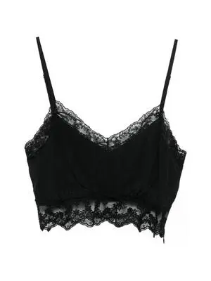 Simone Rocha Lace-trim Top - Black