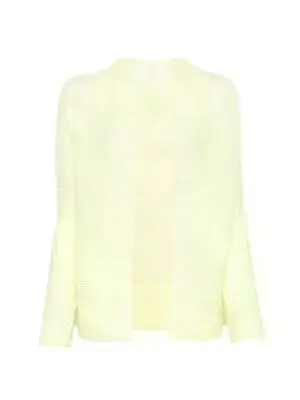 Issey Miyake Open-front Long-sleeve Jacket - Yellow