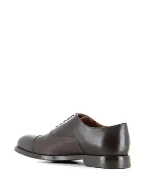 GREEN GEORGE Cap-toe Leather Oxford Shoes - Brown