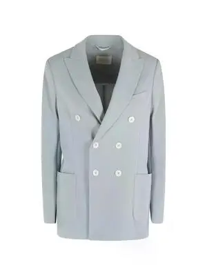 CIRCOLO 1901 Double-breasted Honeycomb Blazer - Blue