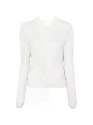 Eric Bompard Ribbed Cardigan - Neutrals