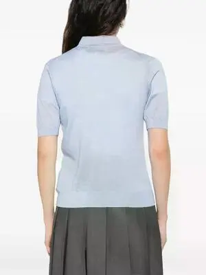 Eric Bompard Buttoned Short-sleeve Polo Top