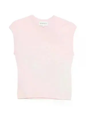 Eric Bompard Ribbed Sleeveless Top - Pink
