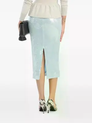 ROTATE BY BIRGER CHRISTENSEN Sequined Pencil Skirt - Blue