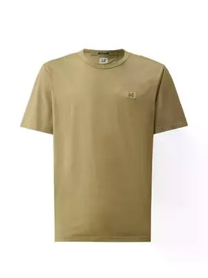 C.P. COMPANY Mercerized Jersey 70/2 Gasato Short Sleeve Patch T-shirt - Neutrals
