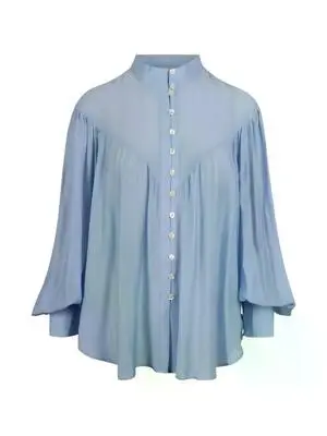 JOVONNA Buttoned Blouse - Blue