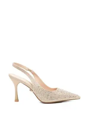 TWENTY FOURHAITCH Embellished Slingback Pumps - Gold