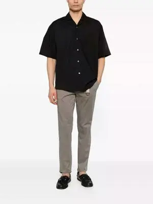 PAOLO PECORA Chest-pocket Short-sleeve Shirt - Black