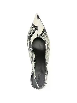 Khaite Bella Python-embossed Leather Pumps - Neutrals