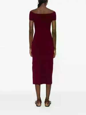 Eric Bompard Bardot Knitted Midi Dress