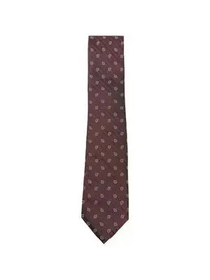 Zegna Patterned Tie - Red