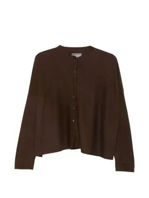 Eric Bompard Button Round-neck Cardigan - Brown