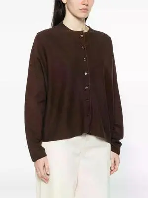 Eric Bompard Button Round-neck Cardigan
