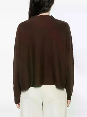Eric Bompard Button Round-neck Cardigan