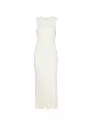 Eric Bompard Ribbed Midi Dress - Neutrals