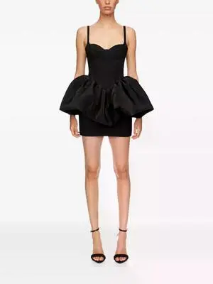 David Koma Mini Dress With Puff Skirt Detail
