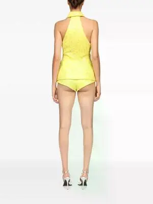 David Koma Sequin-embellished Tailored Vest Top