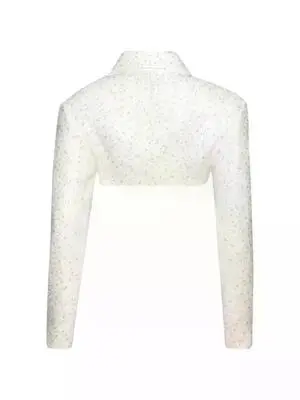 David Koma Sequin-embellished Cropped Jacket