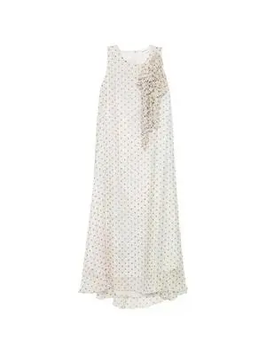 P.a.r.o.s.h Polka-dot Midi Dress - Neutrals