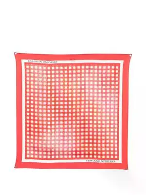 Ermanno Scervino Checked Scarf - Red