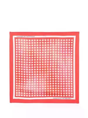 Ermanno Scervino Checked Scarf - Red