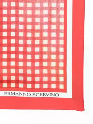 Ermanno Scervino Checked Scarf - Red