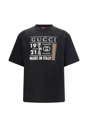 Gucci Dragonfly Printed T-shirt - Black