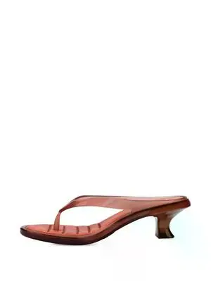 Melissa Thong Kitten Heel Sandals - Brown