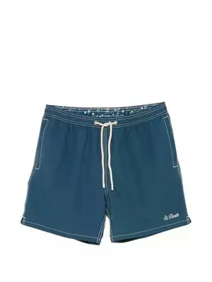 MC2 SAINT BARTH Contrast-trim Swim Shorts - Blue